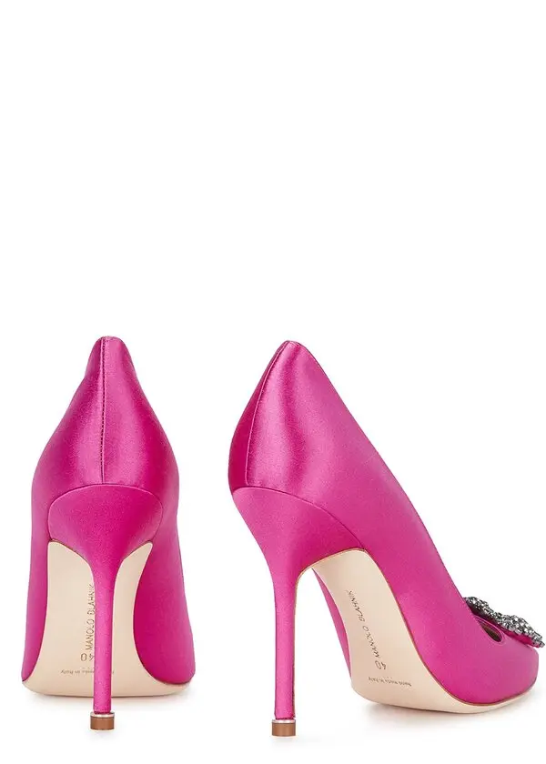 Manolo Blahnik Hangisi 105 Pumps - Fuchsia