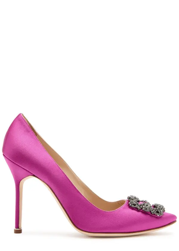 Manolo Blahnik Hangisi 105 Pumps - Fuchsia