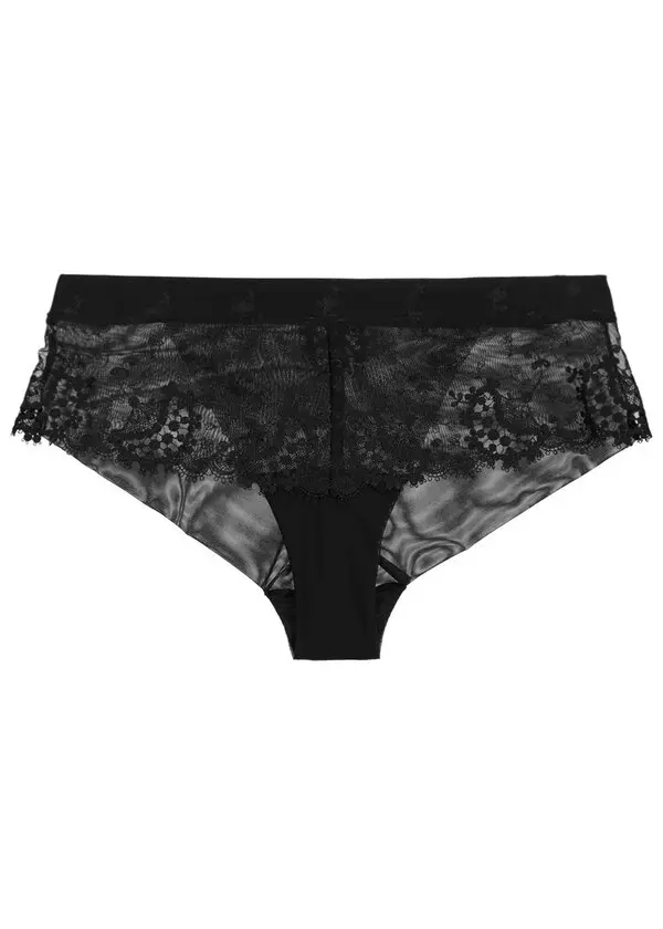 Simone Perele Wish Tulle Briefs - Black
