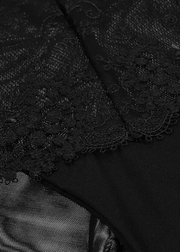 Simone Perele Wish Tulle Briefs - Black