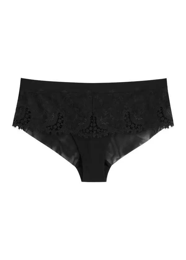 Simone Perele Wish Tulle Briefs - Black