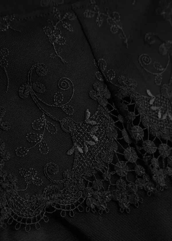 Simone Perele Wish Tulle Briefs - Black