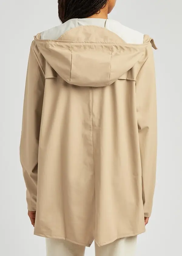 Rains Hooded Waterproof Jacket - Beige
