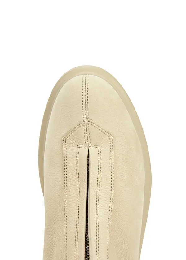 THE ROW Nubuck Ankle Boots - Beige