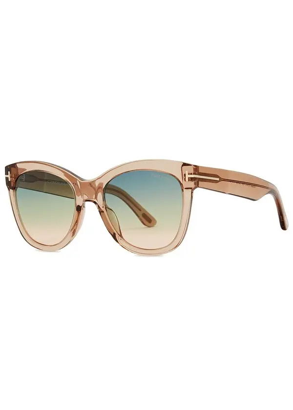 TOM FORD Wallace Round-frame Sunglasses - Beige