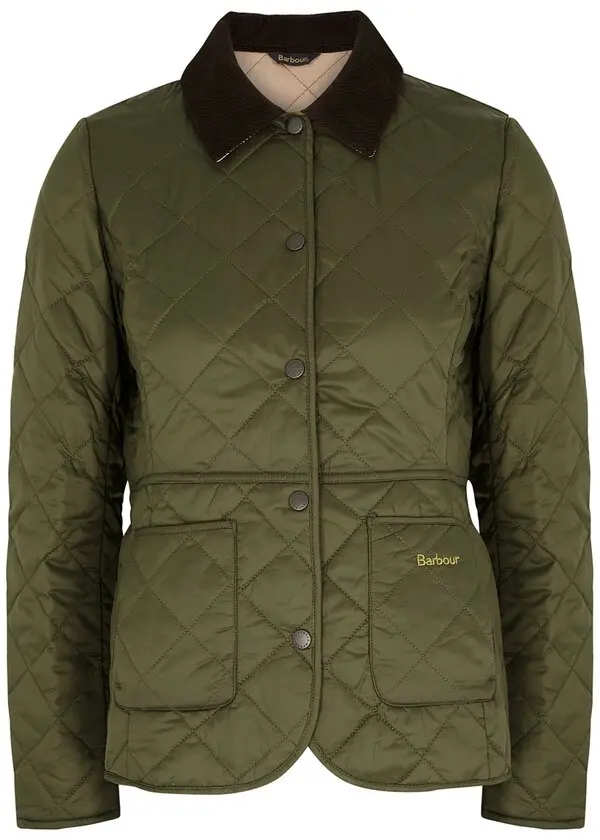 Barbour Deveron Quilted Shell Jacket - Olive