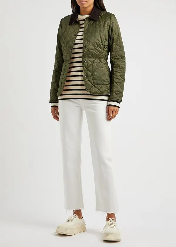 Barbour Deveron Quilted Shell Jacket - Olive
