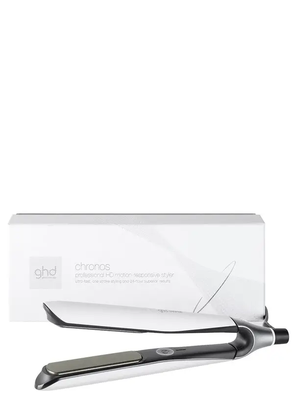 GHD Chronos Hair Straightener, Hair Straightener, White, Suitable For All Hair Types, No Heat Damage, Up To 85% More Shine, 2x Less Frizz - Extreme