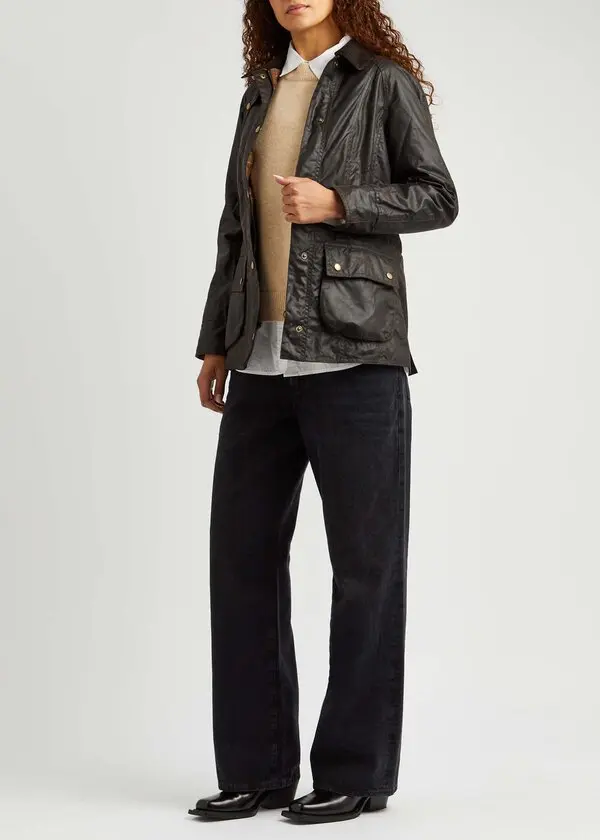 Barbour Beadnell Waxed Cotton Jacket - Brown