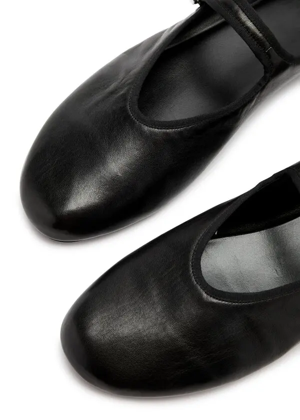 THE ROW Boheme Leather Mary Jane Flats