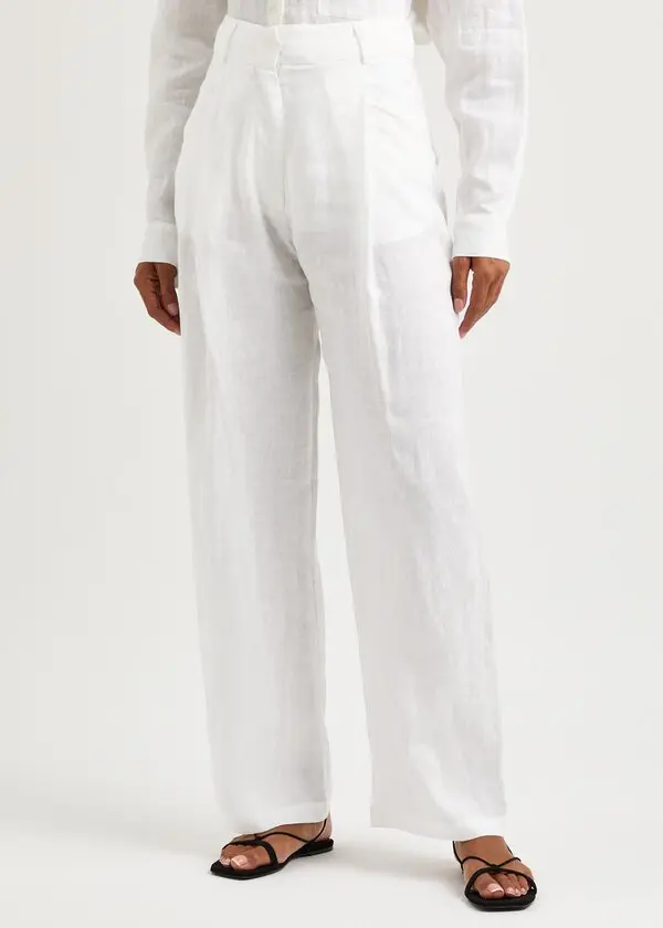 AEXAE Wide-leg Linen Trousers
