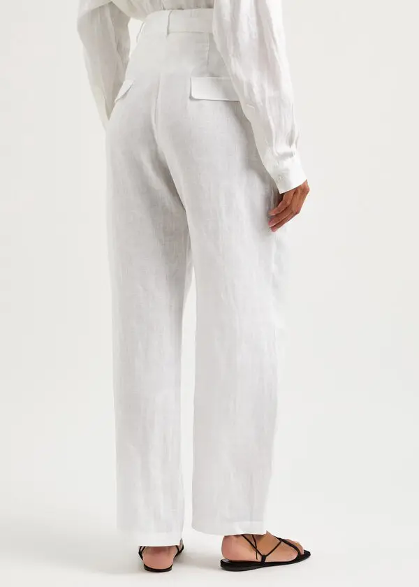 AEXAE Wide-leg Linen Trousers