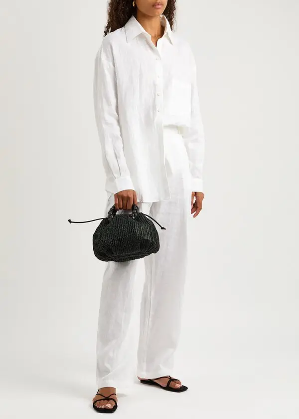 AEXAE Wide-leg Linen Trousers
