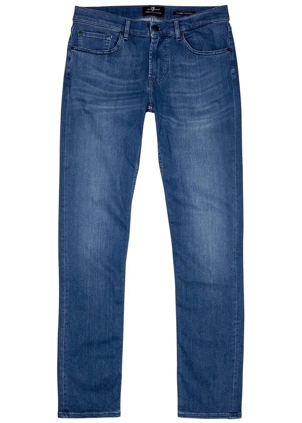 7 For All Mankind Slimmy Tapered Luxe Performance+ Jeans - Blue