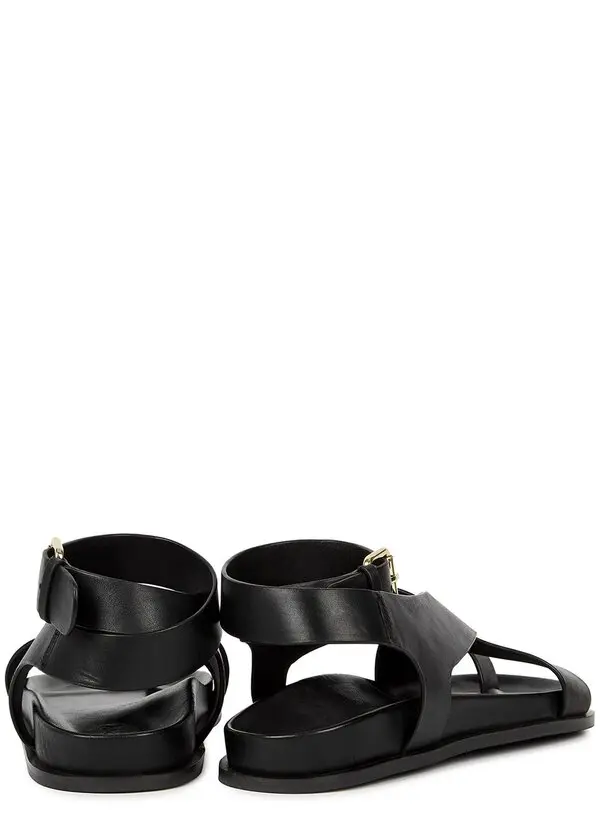 A.emery Jalen Leather Sandals - Black