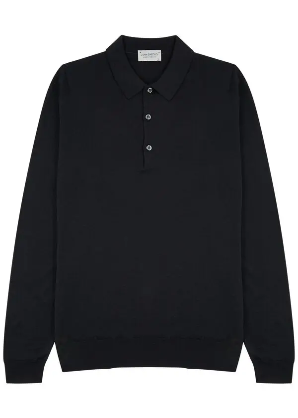 John Smedley Belper Merino Wool Polo Shirt
