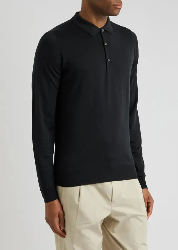 John Smedley Belper Merino Wool Polo Shirt