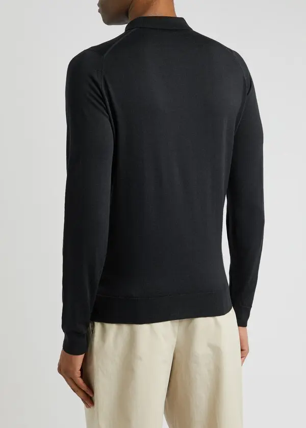 John Smedley Belper Merino Wool Polo Shirt