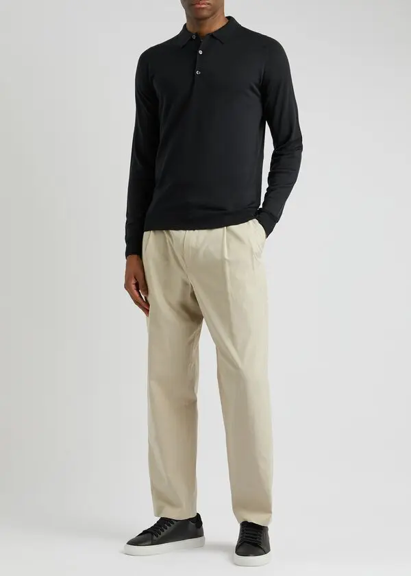 John Smedley Belper Merino Wool Polo Shirt