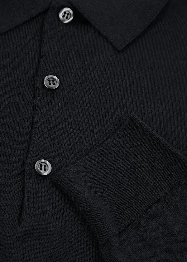 John Smedley Belper Merino Wool Polo Shirt