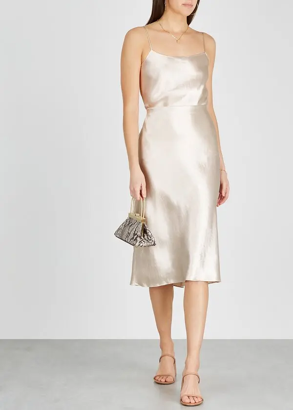 Vince Hammered Satin Camisole - Beige