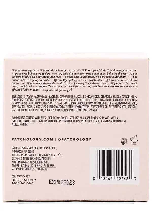 PATCHOLOGY Serve Chilled Rose Eye Gel Patches, Beyond Beauty, X 15 - N/a
