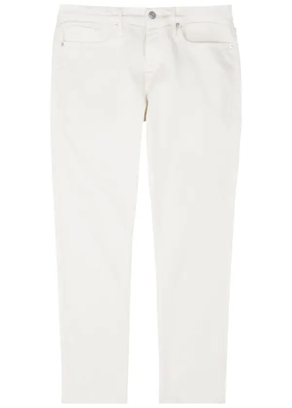 FRAME L'homme Slim-leg Jeans - White