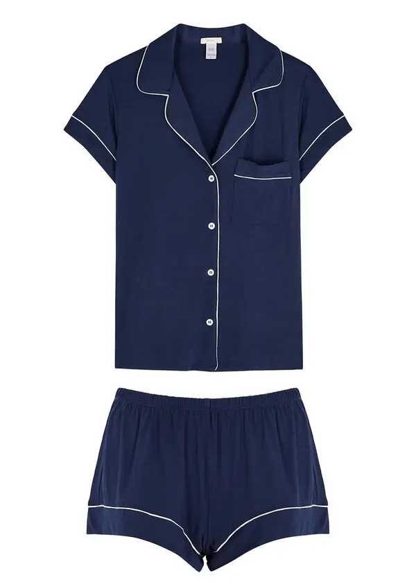 Eberjey Gisele Stretch-jersey Pyjama - Navy