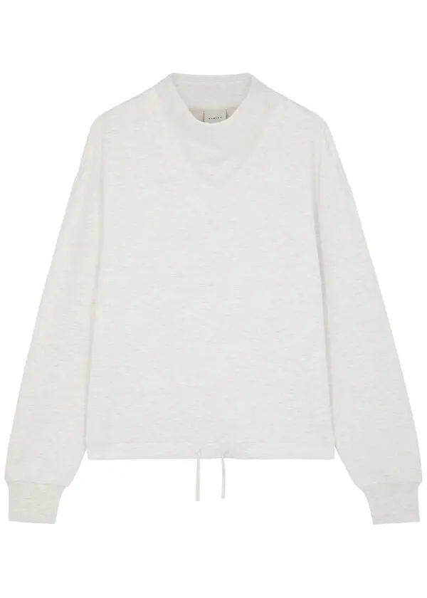 Varley Betsy Stretch-jersey High-neck Sweatshirt - Ivory