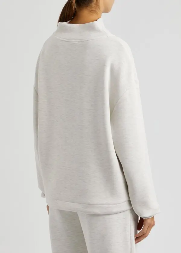Varley Betsy Stretch-jersey High-neck Sweatshirt - Ivory