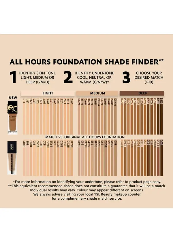 Saint Laurent All Hours Luminous Matte Foundation Spf39 - Mn9