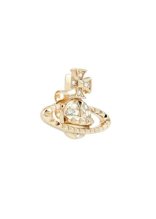 VIVIENNE WESTWOOD Mayfair Bas Relief Orb Stud Earrings - Gold/white