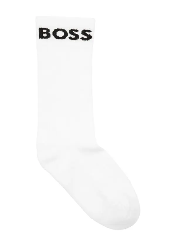 BOSS Sport Logo Cotton-blend Socks - White