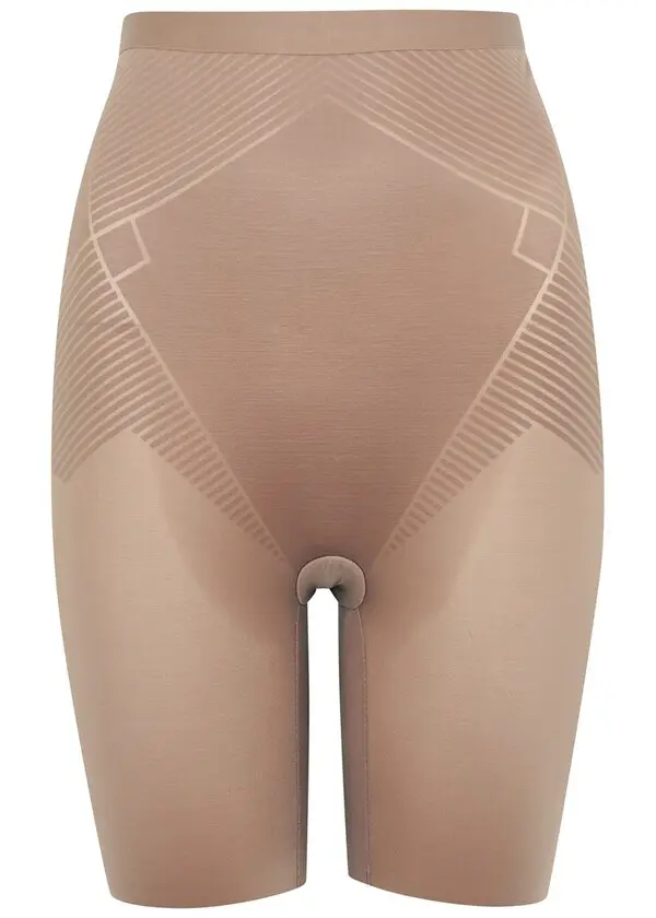 Spanx Thinstincts 2.0 High-waist Mid-thigh Shorts - Brown