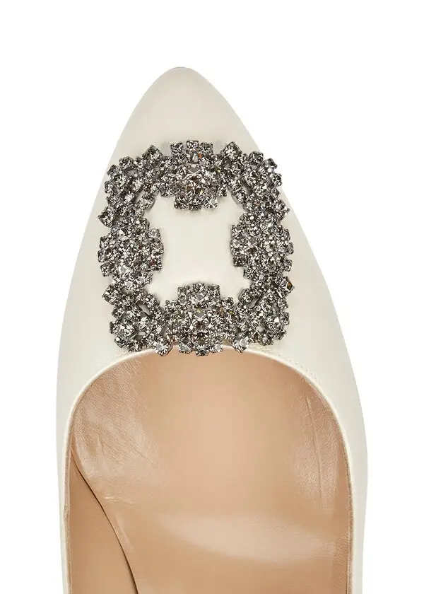 Manolo Blahnik Hangisi 90 Silk-satin Pumps