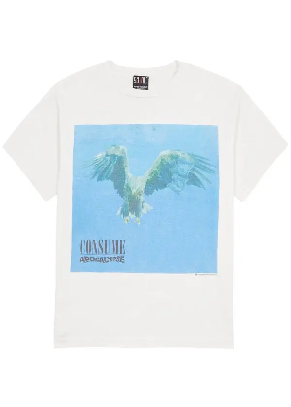 SAINT MXXXXXX Nightmare Printed Cotton T-shirt - White