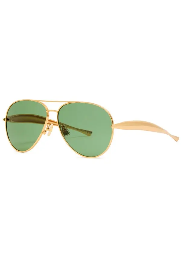 Bottega Veneta Aviator Sunglasses - Gold
