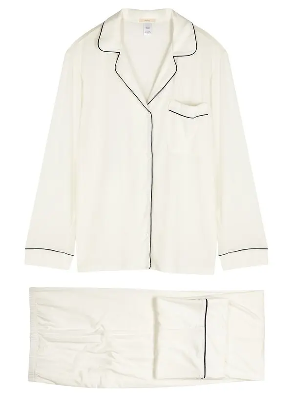 Eberjey Gisele Stretch-jersey Pyjama Set - Ivory