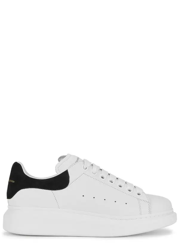 Alexander McQueen Oversized Leather Sneakers - White And Black