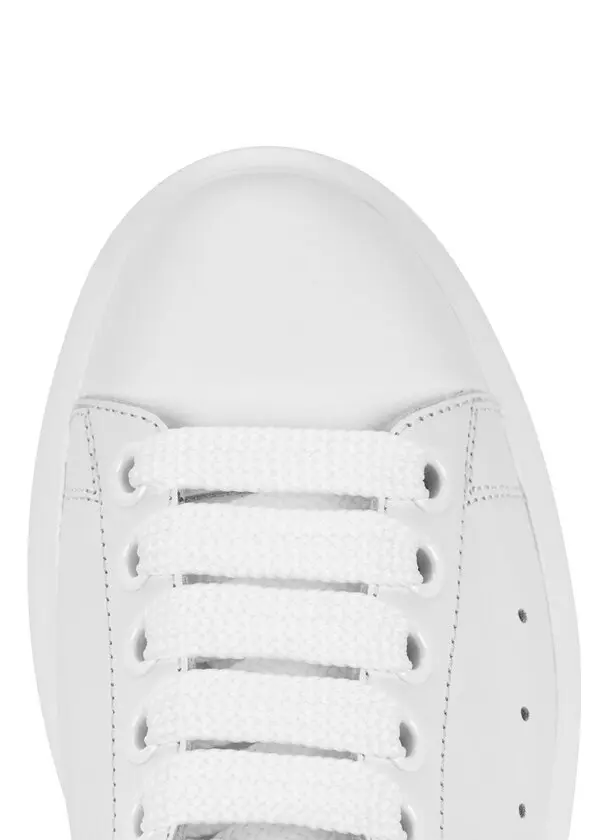 Alexander McQueen Oversized Leather Sneakers - White And Black