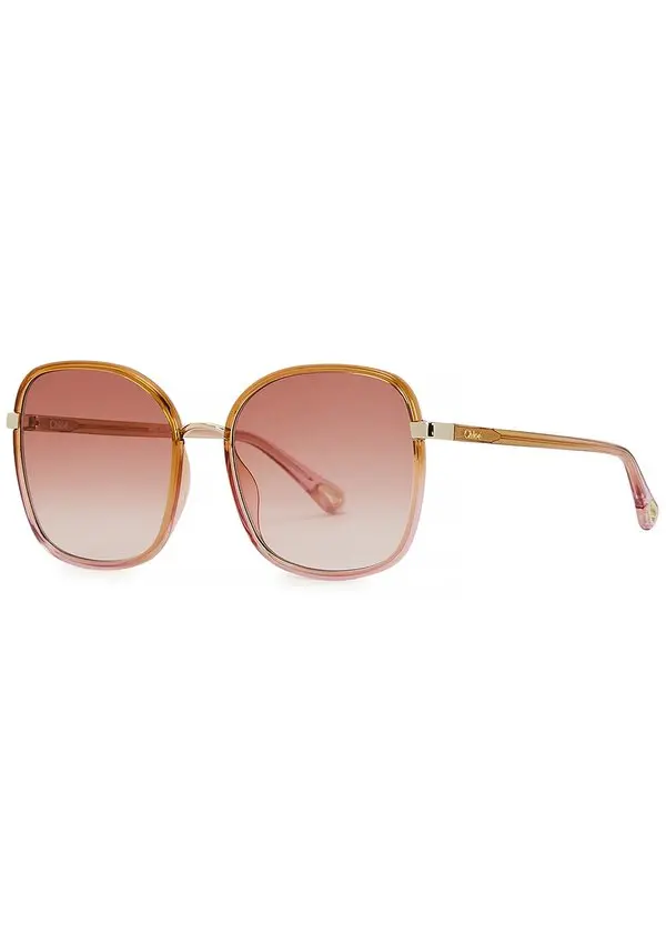 Chloé Franky Oversized Sunglasses - Orange