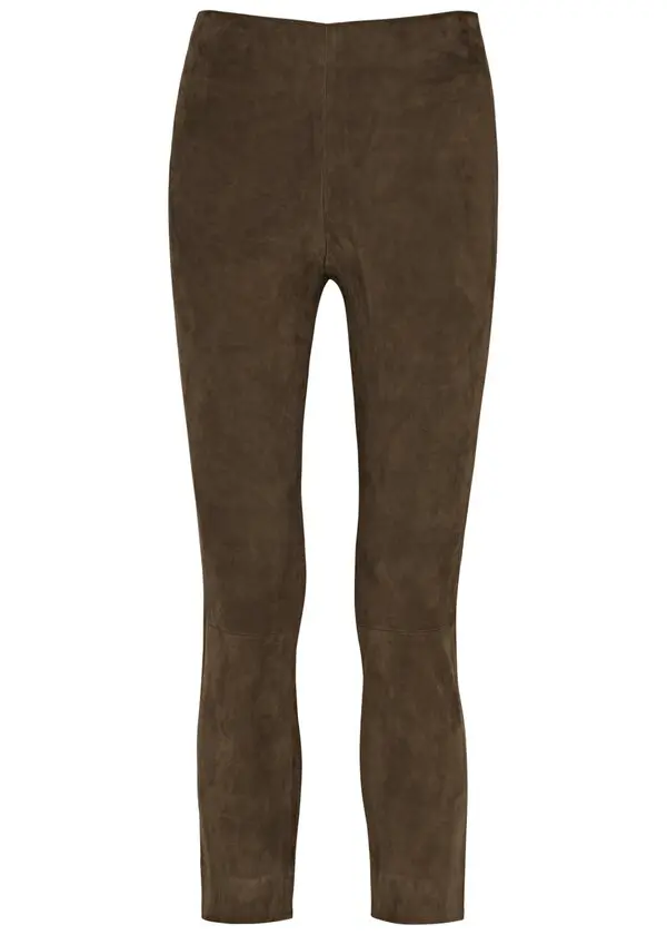 Vince Split-cuff Suede Trousers