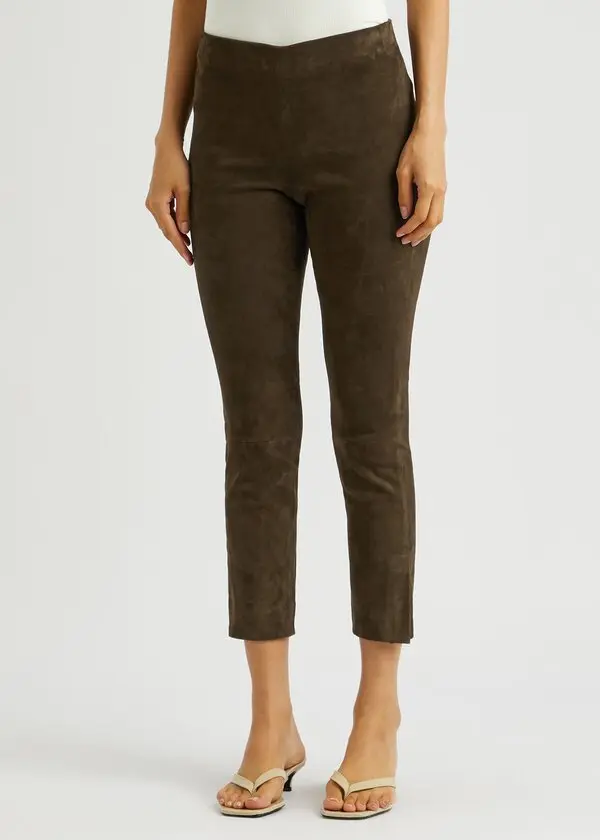 Vince Split-cuff Suede Trousers