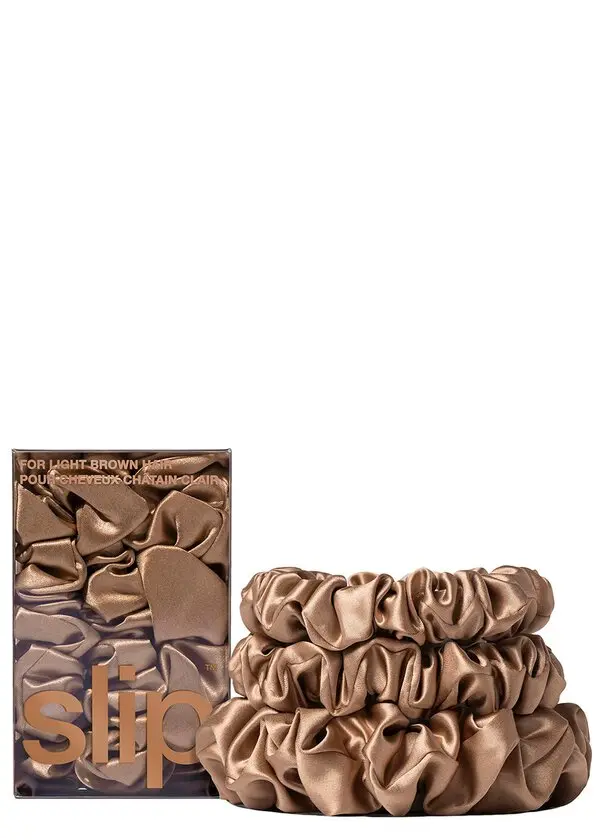 Slip Silk Scrunchies - Light Brown