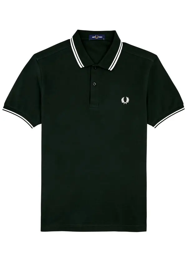 Fred Perry M3600 Piqué Cotton Polo Shirt - Dark Green