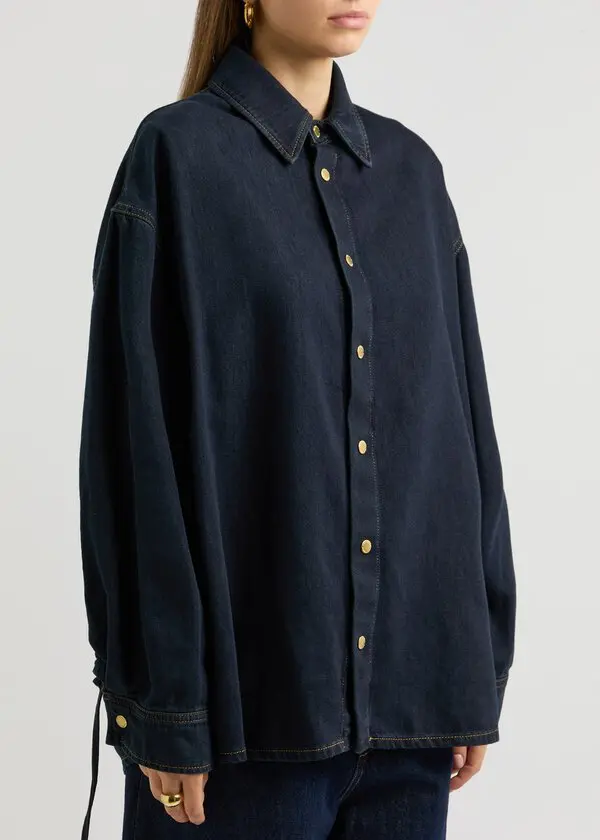 DARKPARK Keanu Ruched Denim Shirt