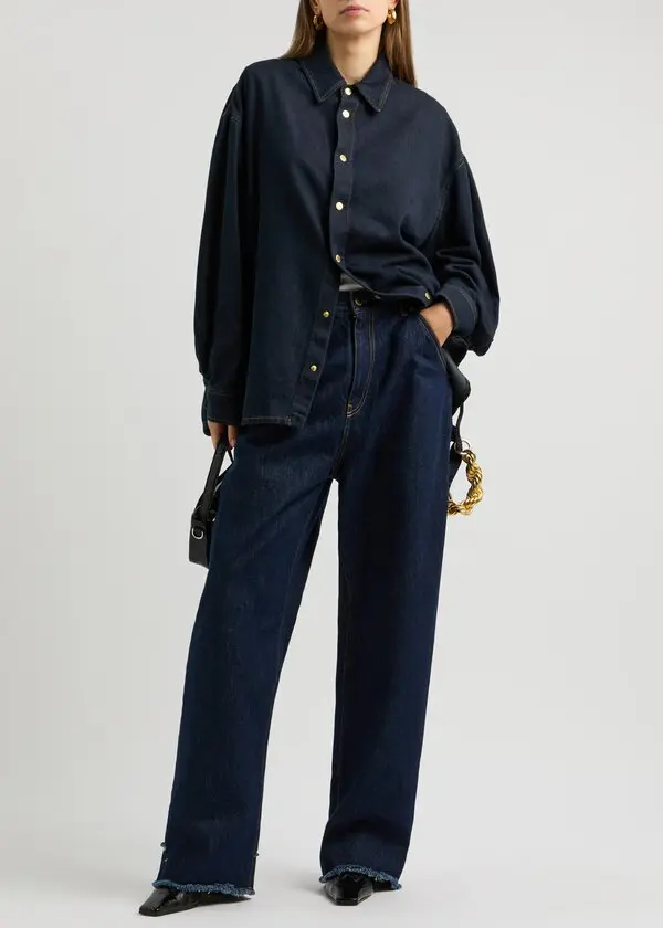 DARKPARK Keanu Ruched Denim Shirt