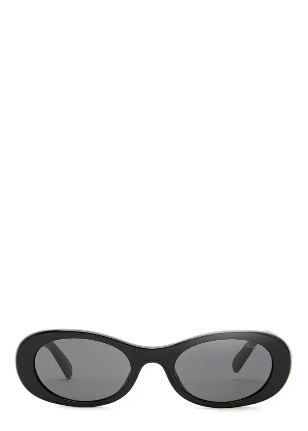 Miu Miu Eyewear Oval-frame Sunglasses - Black