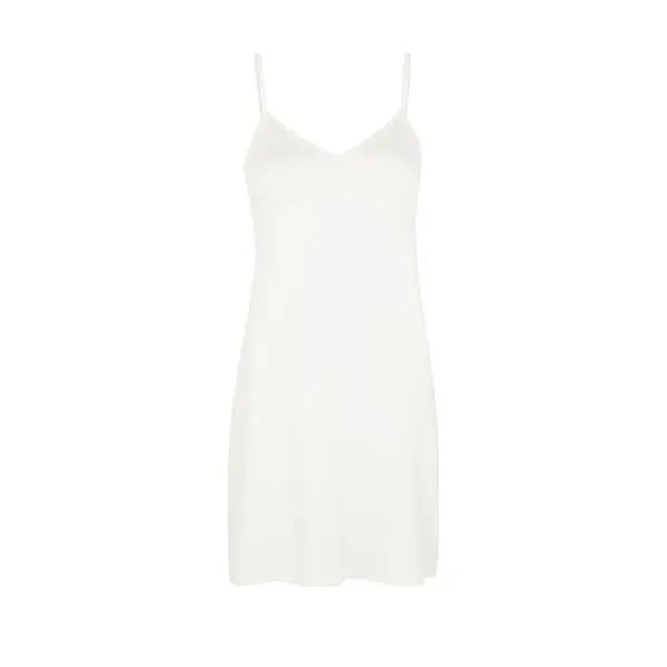 Hanro Satin Deluxe Slip Dress - Off White