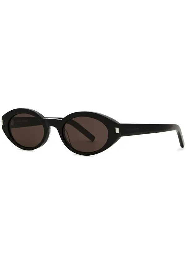 Saint Laurent Oval-frame Sunglasses - Black